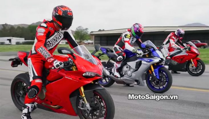 Clip R1 2015 vs S1000RR 2015 vs 1299 Panigale - Motosaigon