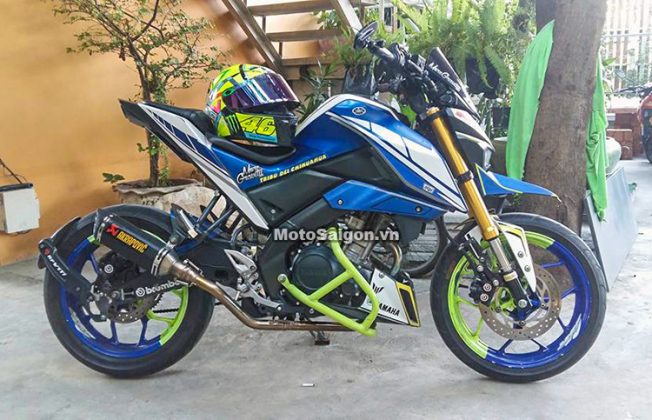 TFX 150 độ kiểng với pô Akrapovic và mỏ vịt phong cách Adventure ...