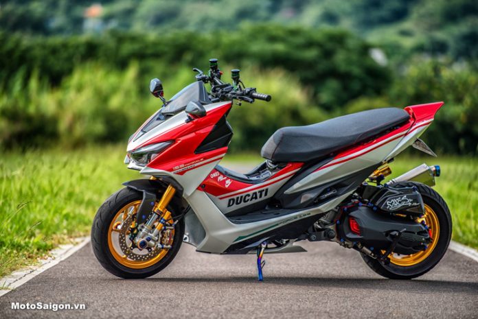 Ấn tượng với Yamaha Force 155 độ phong cách Ducati - Motosaigon