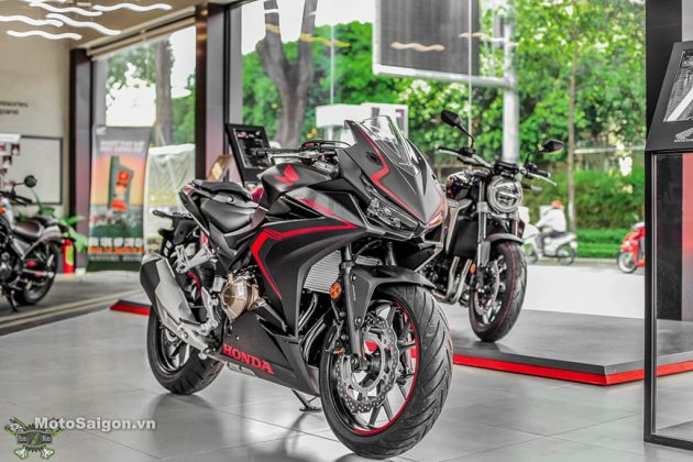 Cận cảnh Honda CBR500R màu đen nhám giá 187 triệu đồng - Motosaigon