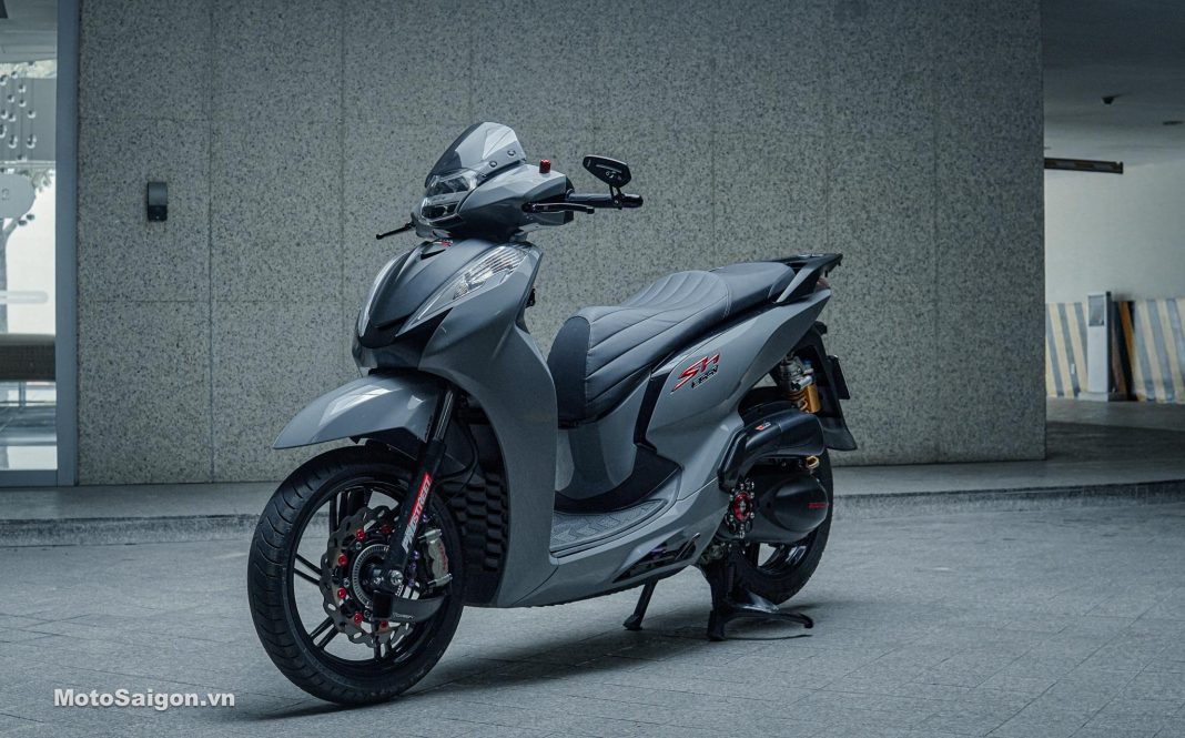 Honda Sh300i độ cực đẹp với phối màu xám đen kèm loạt đồ chơi đáng tham ...