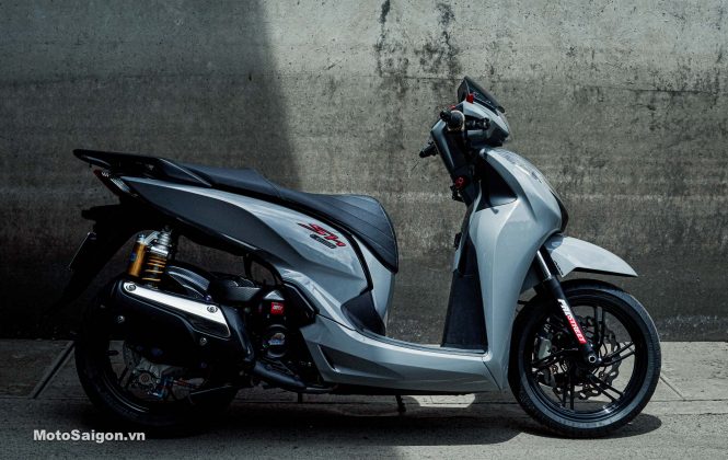 Honda Sh300i độ cực đẹp với phối màu xám đen kèm loạt đồ chơi đáng tham ...