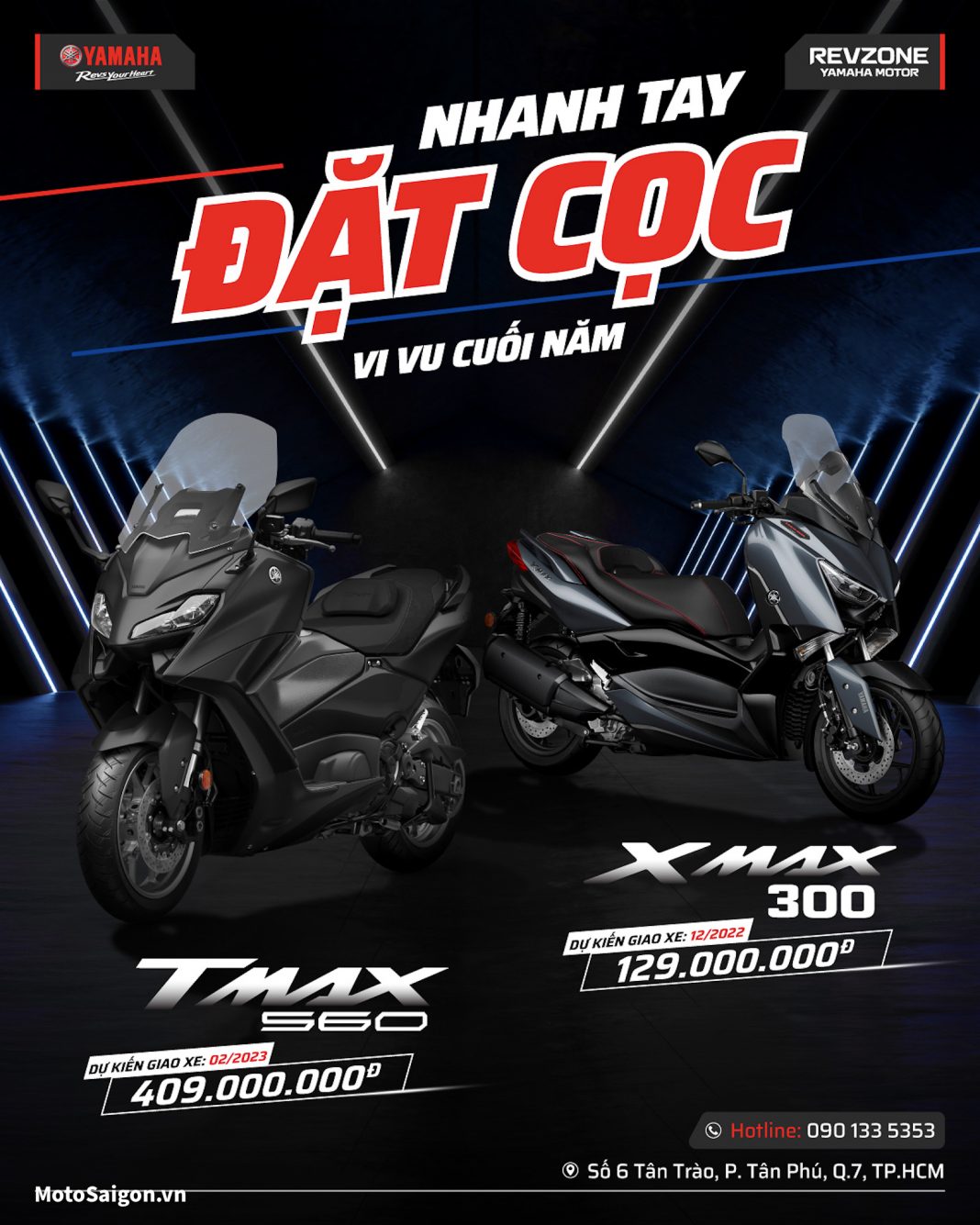 Yamaha công bố giá xe XMAX 300 TMAX 560 mới nhất tại Việt Nam - Motosaigon