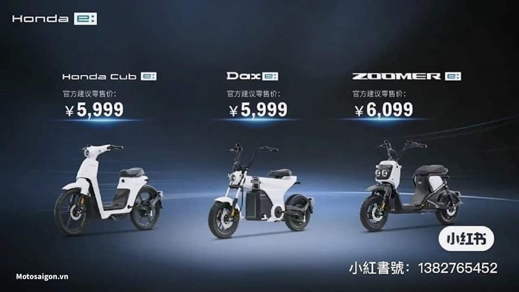 Honda công bố giá xe điện Honda Cub e | Dax e | Zoomer e - Motosaigon