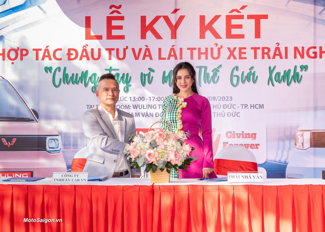 Hoa Hậu Thái Nhã Vân ký kết hợp tác đầu tư với Wuling Thưởng Motor ...