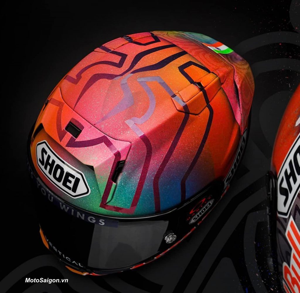 MotoGP 2023 Shoei ra mắt mẫu nón đặc biệt Marc Marquez tại Indian GP ...