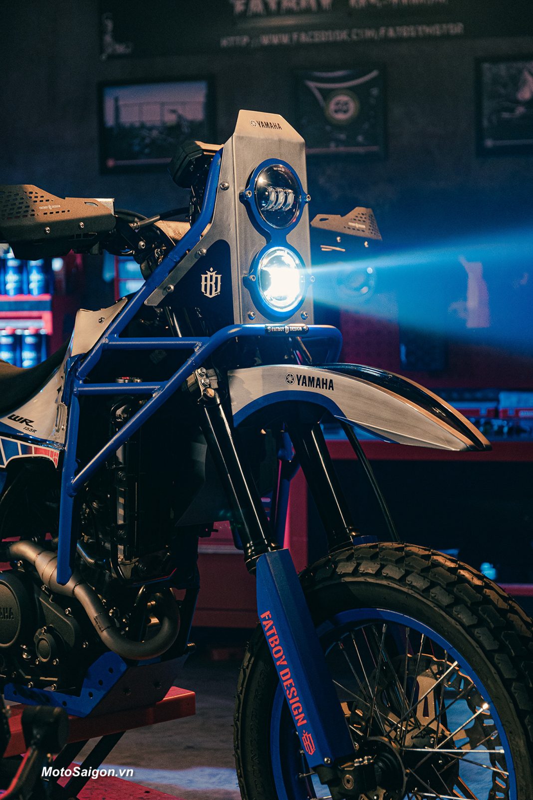 Yamaha WR155R độ Rally khung mắt cáo đèn LED dọc siêu độc - Motosaigon