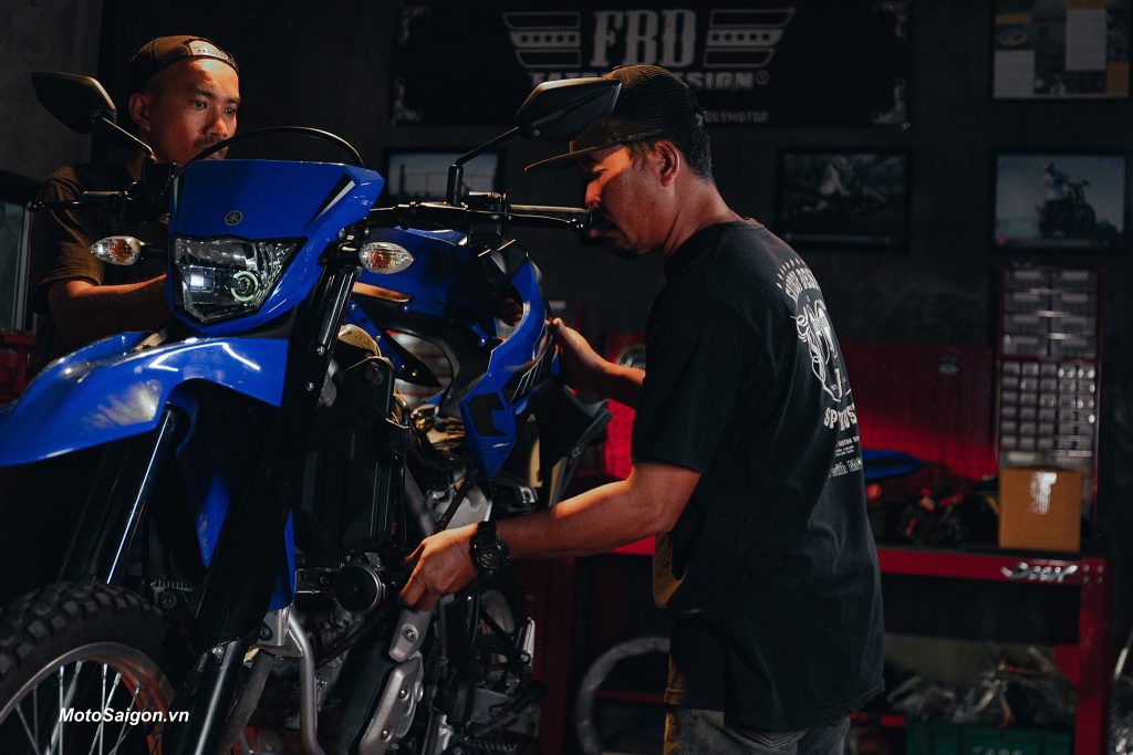 Yamaha WR155R độ Rally khung mắt cáo đèn LED dọc siêu độc - Motosaigon