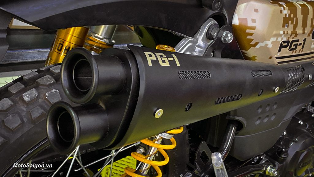PG-1 độ pô vắt 2 nòng kèm nhiều phụ kiện đồ chơi đáng giá - Motosaigon