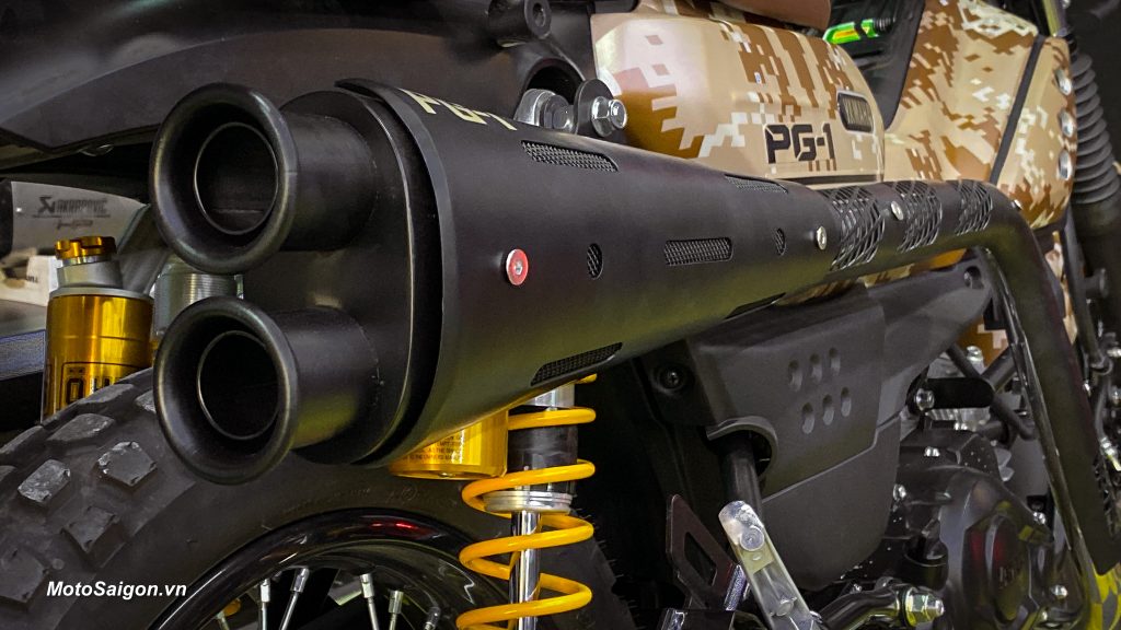 PG-1 độ pô vắt 2 nòng kèm nhiều phụ kiện đồ chơi đáng giá - Motosaigon
